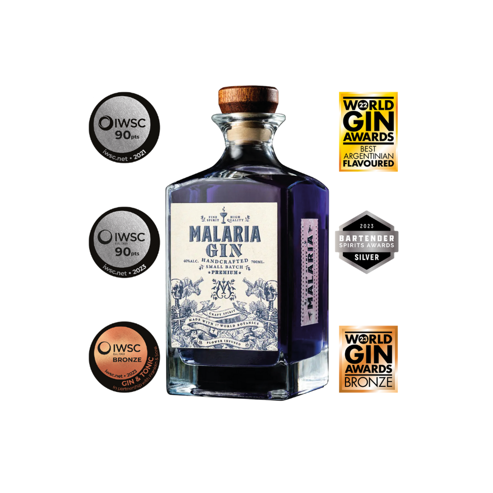 Malaria Gin Hand Crafted Flower Infused 700 ml. – ENOLIMA